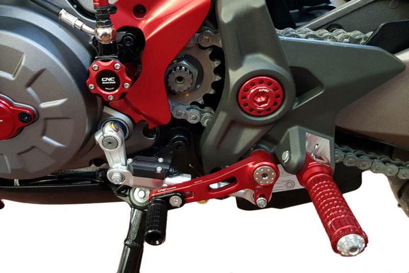CNC Racing Gear/Rear brake levers kit ducati - SLIDE, Red | PEC01R